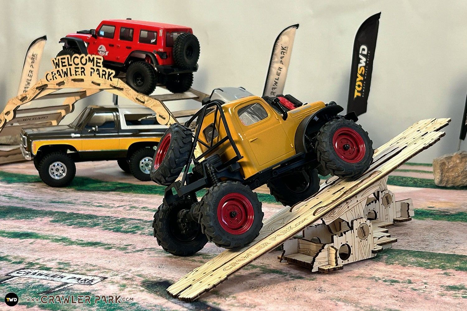 DOUBLE SEESAW OBSTACLE for RC Crawler Park course 1/24 & 1/18 scale