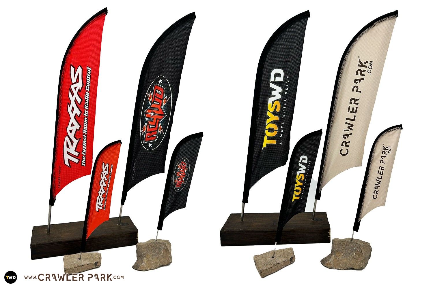 Bandera personalizada mini escala 1/18 - 1/24 RC Crawler Park
