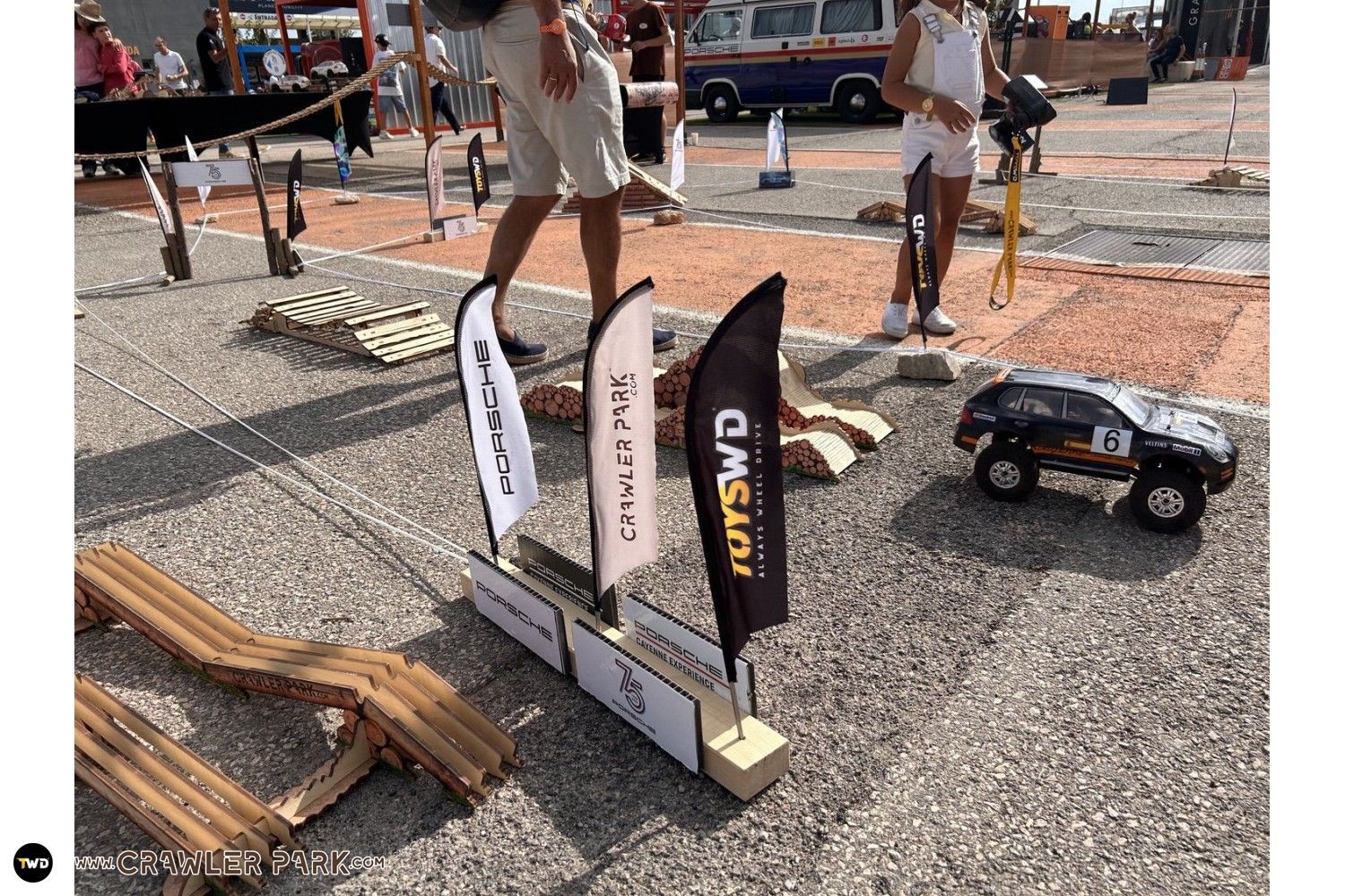 Custom mini Beach Flag 1/10 Scale RC Crawler Park