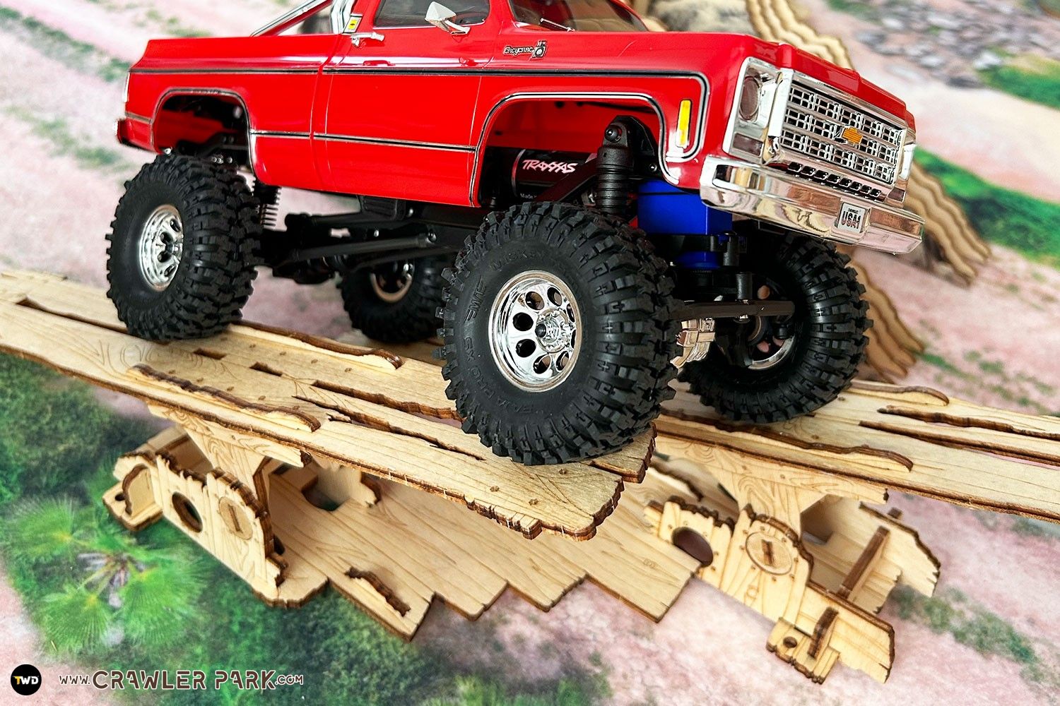 DOUBLE SEESAW OBSTACLE for RC Crawler Park course 1/24 & 1/18 scale