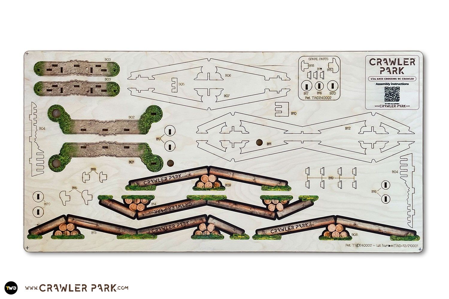 Kit of 5 obstacles for 1/24 1/18 RC Crawler park circuit